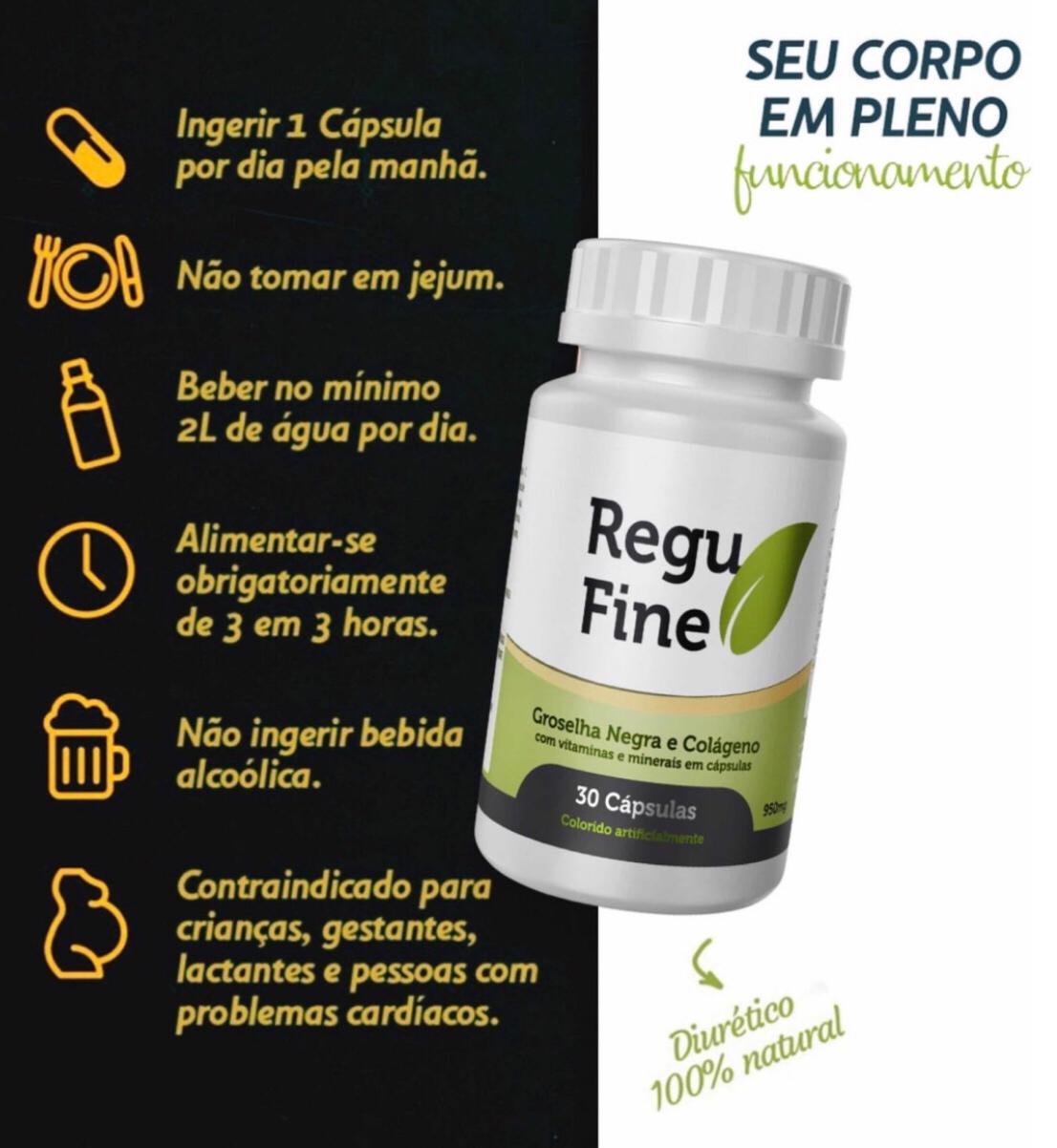Regu Fine + Chá Regu Life sabor frutas vermelhas 30 saches - Bem Estar Life